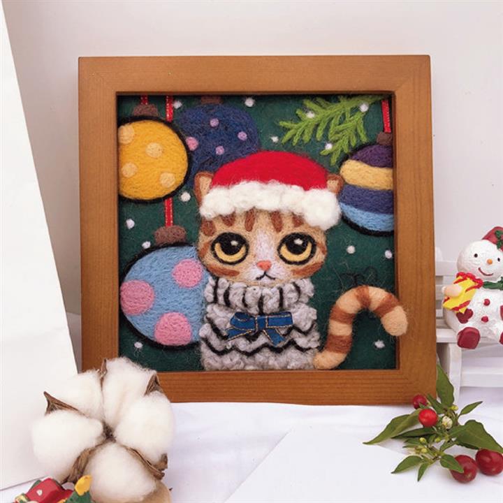 No Finished Animal Wool Needle Felted Kit Christma... – Grandado