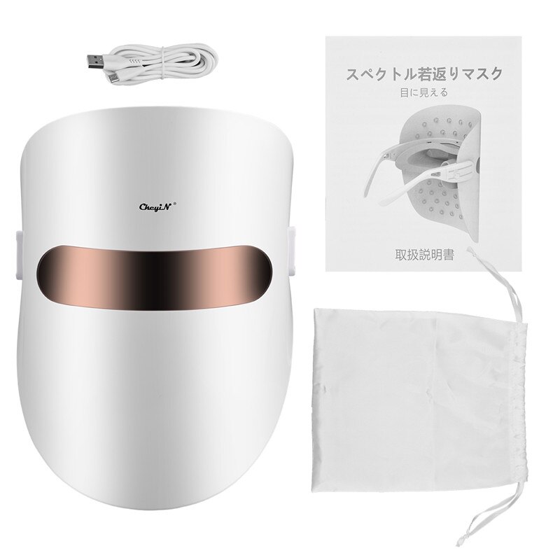 CkeyiN 3 Colors LED Face Mask Light Therapy Anti W... – Grandado