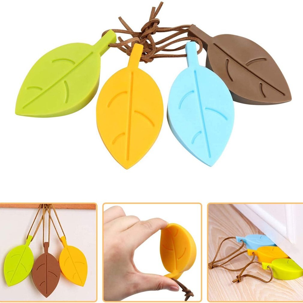 Leaves Silicone Rubber Door Stop Stoppers Door Blo... – Grandado