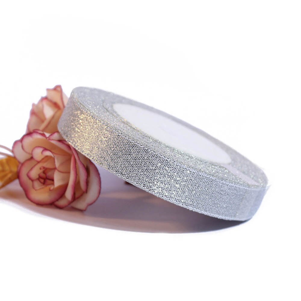 Handmade Silver Metallic Ribbon 25 Yards Ribbon Fo... – Grandado