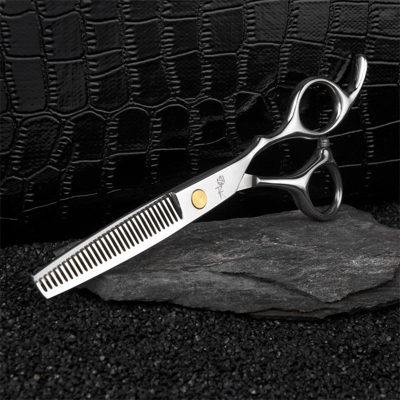 Steel Handle Hair Scissors 9cr18 Steel Gold Screws... – Vicedeal