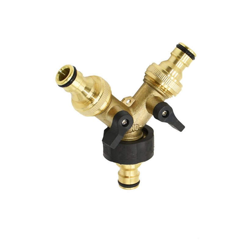Brass 3/4 Thread 2-way Garden tap water splitter Y... – Grandado