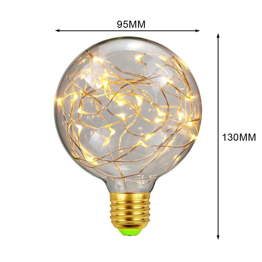 Retro Edison Light Bulb E27 AC85-265V 1.5W G95 Cop... – Vicedeal