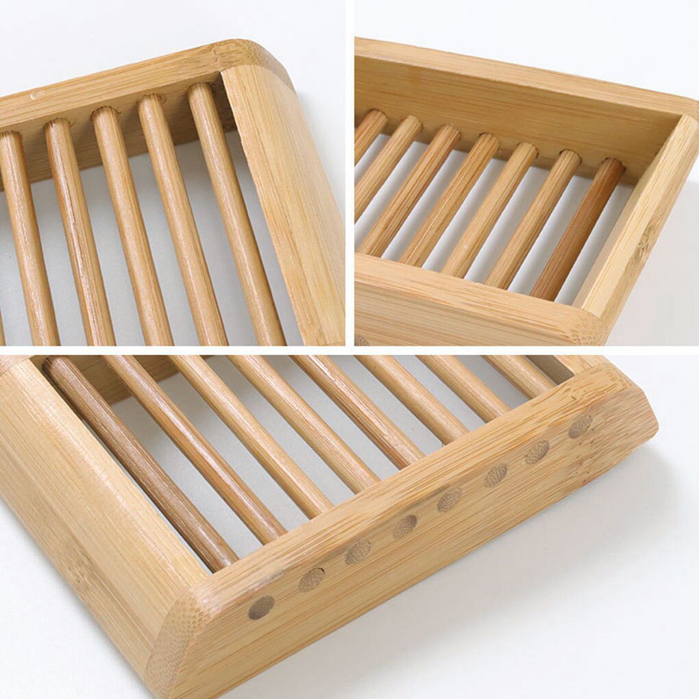 Bamboo Wooden Drain Soap Dish Wood Soap Case Holde... – Vicedeal