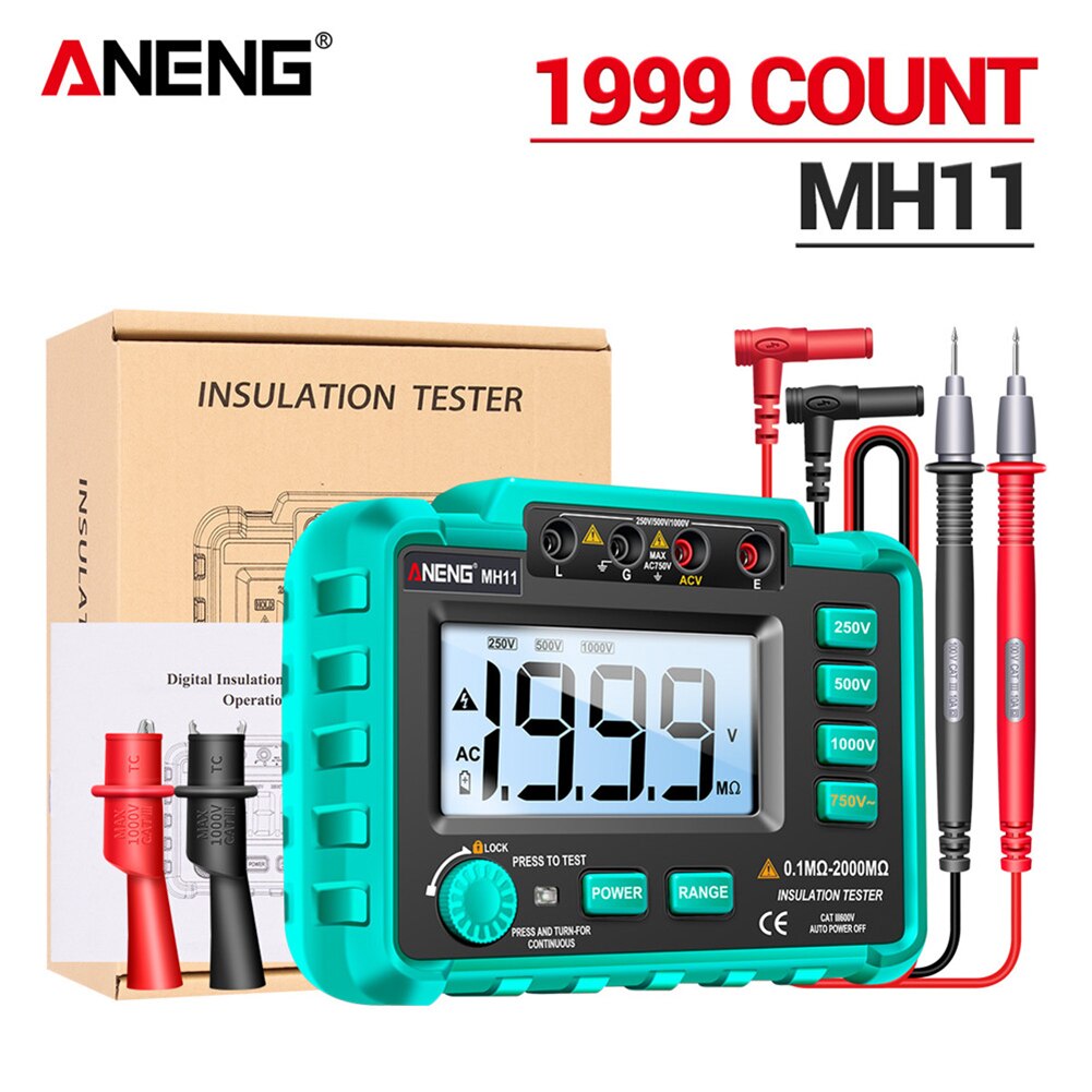 ANENG Insulation Resistance Tester UT501C 100V 250... – Vicedeal