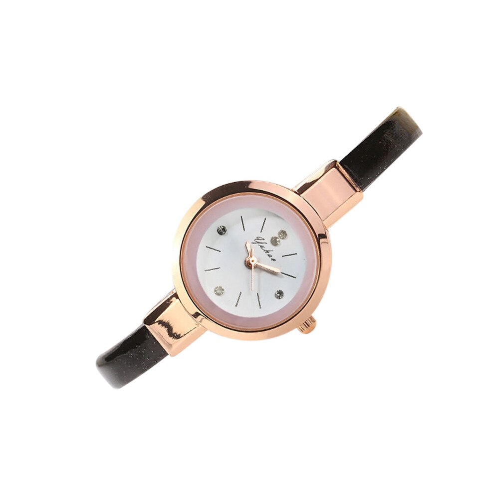 Simple watches Women Lady Round Quartz Analog Brac... – Grandado