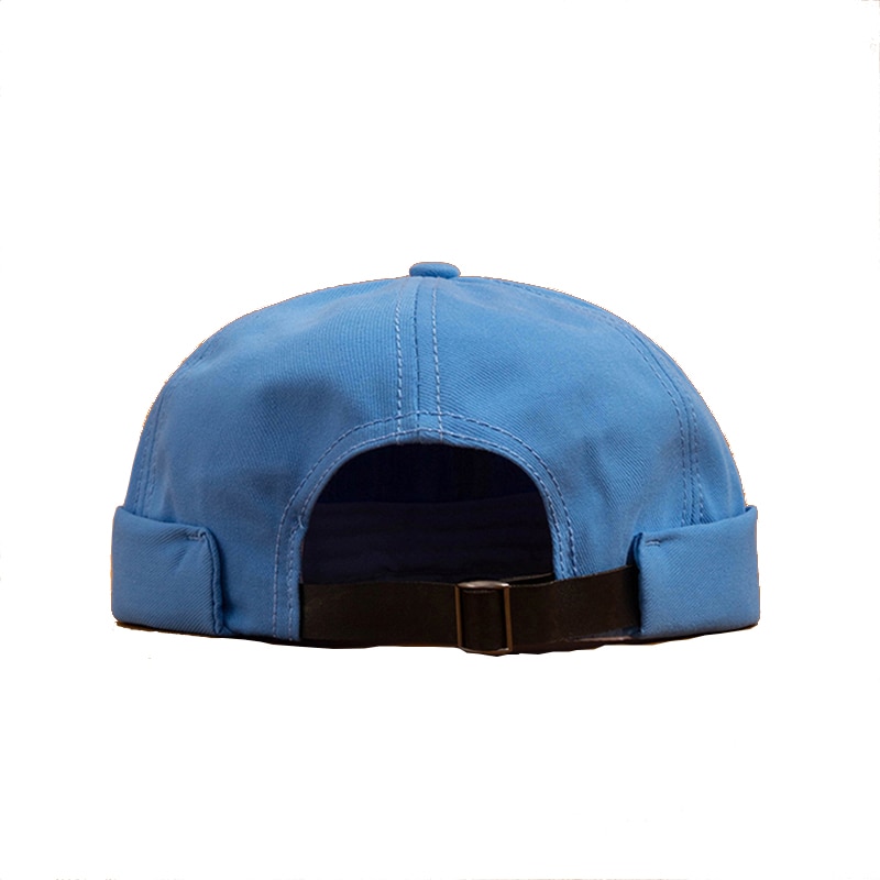 Mænd kvinder kalot sømand kasket ensfarvet rullet ... – Grandado