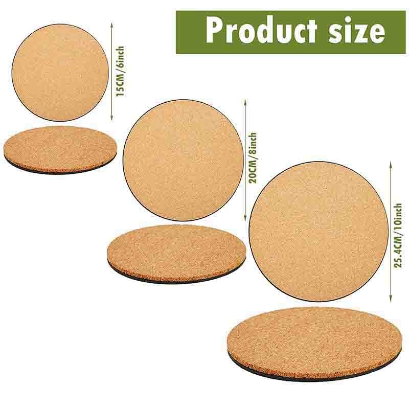6 Pieces of Cork Plant Mat, Plastic Plant Mat, Rou... – Vicedeal