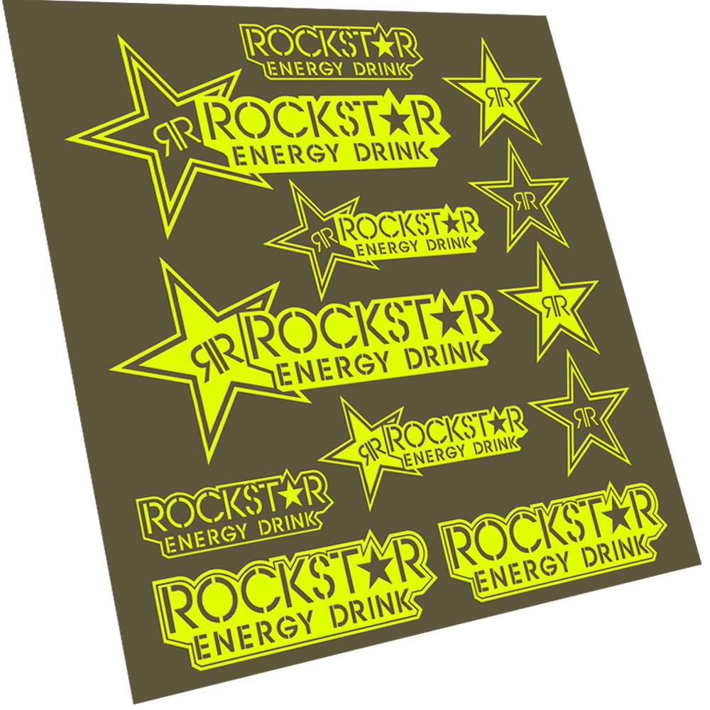 For Rockstar Energy Adhesive Stickers decal Set Gr... – Vicedeal
