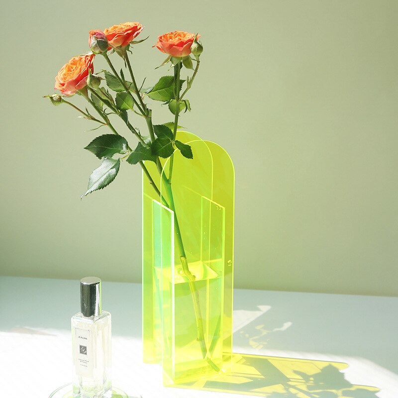 Acrylic Flower Vase Colorful Modern Contemporary F... – Grandado