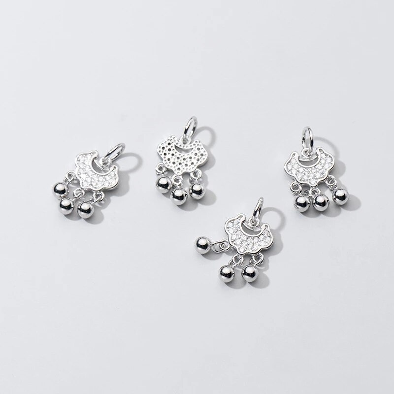 925 Sterling Silver Fancy Chinese Lucky Lock Charm... – Grandado