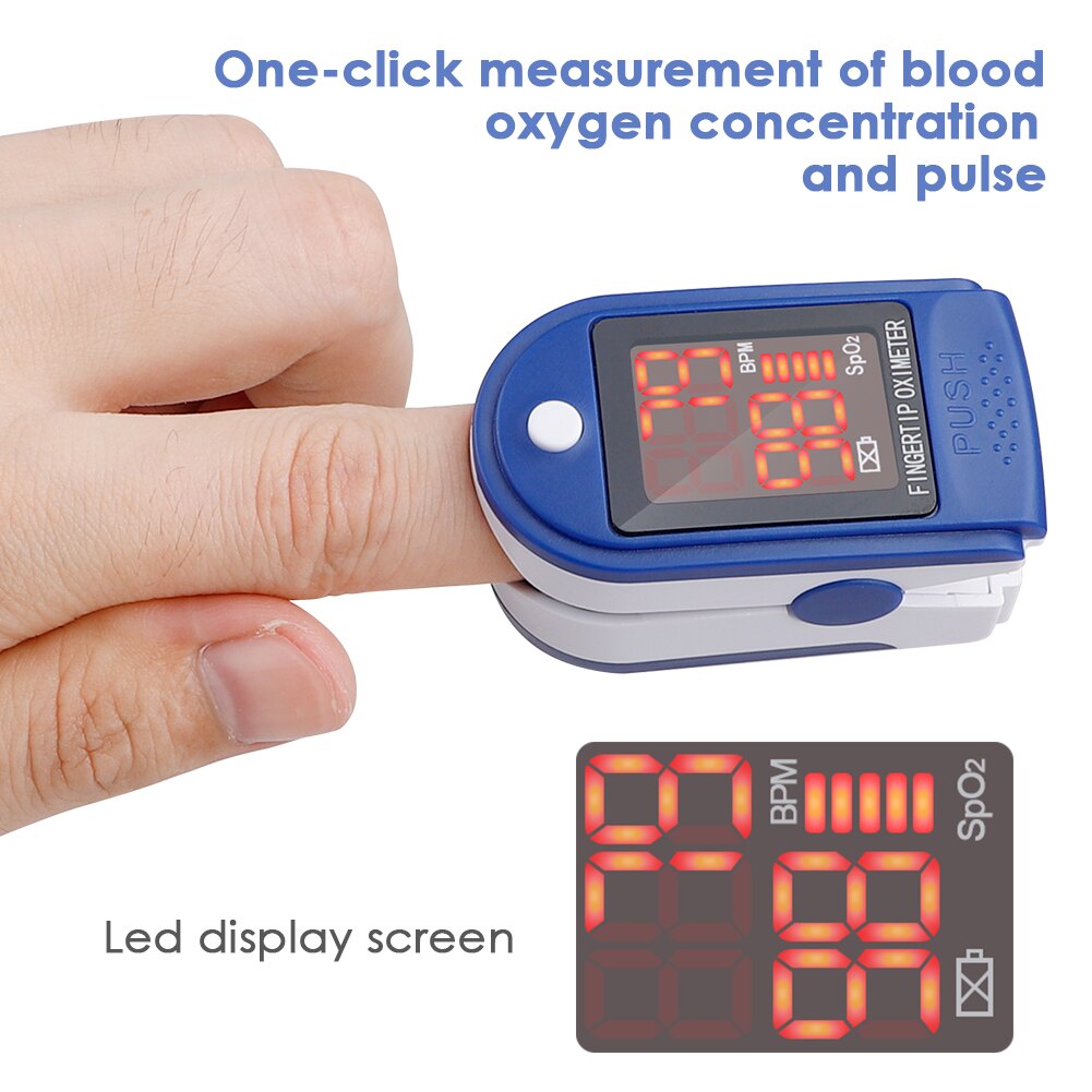 CE FDA Finger Oximeter Pulse Detection Oximeter Bl... – Vicedeal