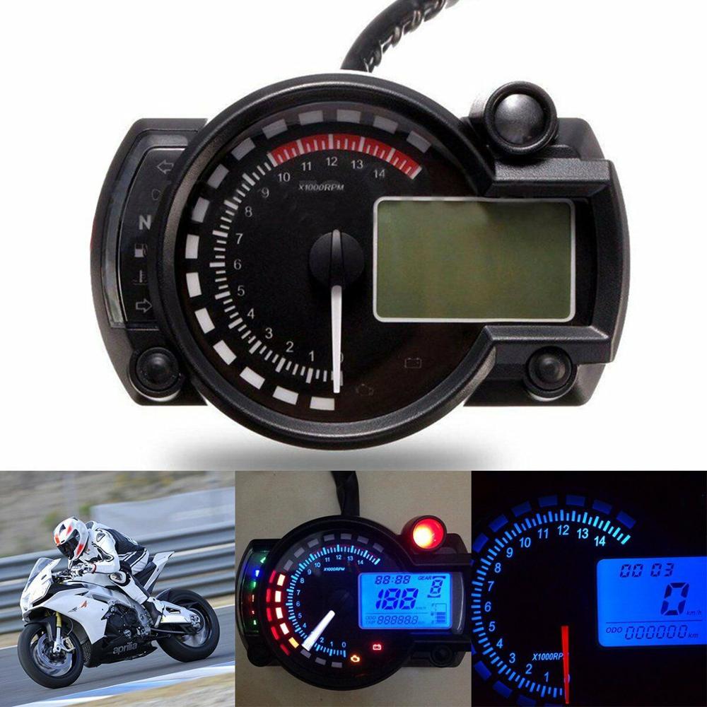 Universal- 7 farbe Anzeige Motorrad Digital Tacho ... – Grandado
