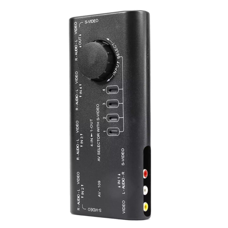 Audio And Video Switcher Four-In, One-Out, Two-Way... – Vicedeal