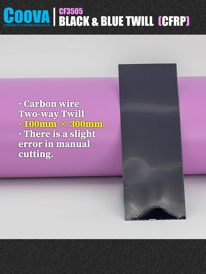 F505 COOVA Blue & Carbon Fiber Sheet Twill Rea... – Grandado