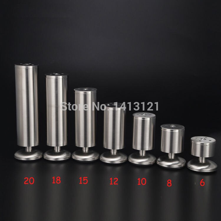 6cm roestvrijstalen meubelpoot verstelbare beugel ... – Vicedeal