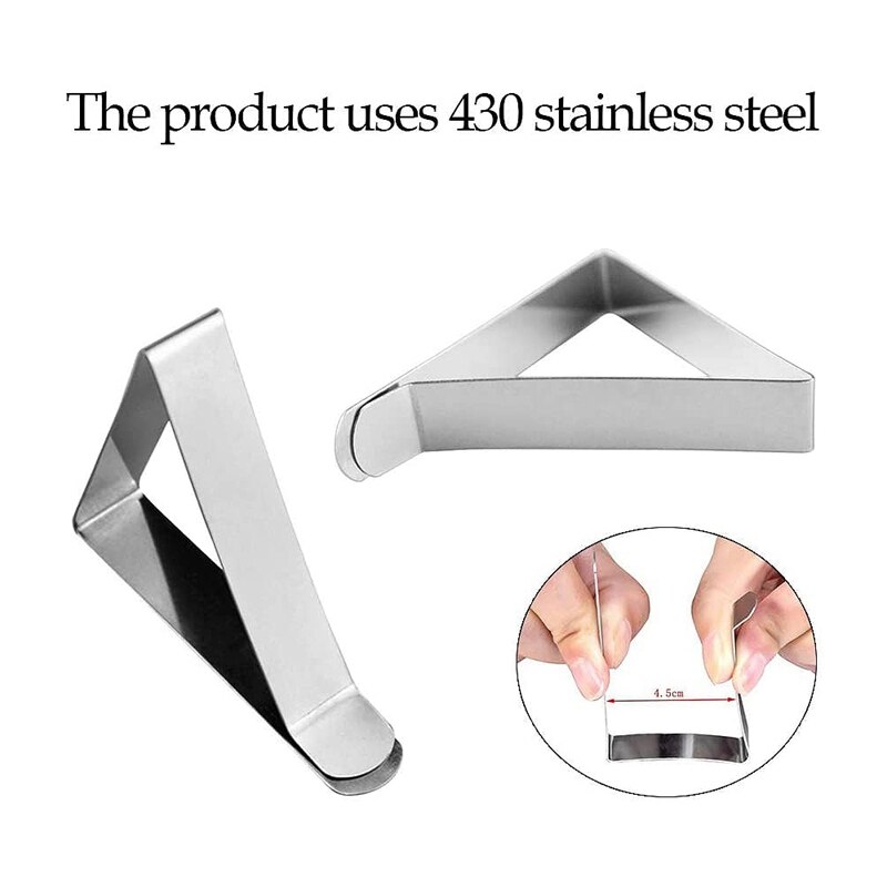 12 Pcs Stainless Steel Tablecloth Clip,Non-Slip Ad... – Grandado