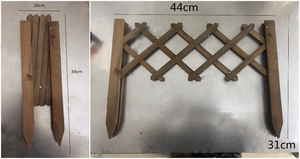 4pc Wood Telescopic Fence Wooden pile Garden wood ... – Grandado