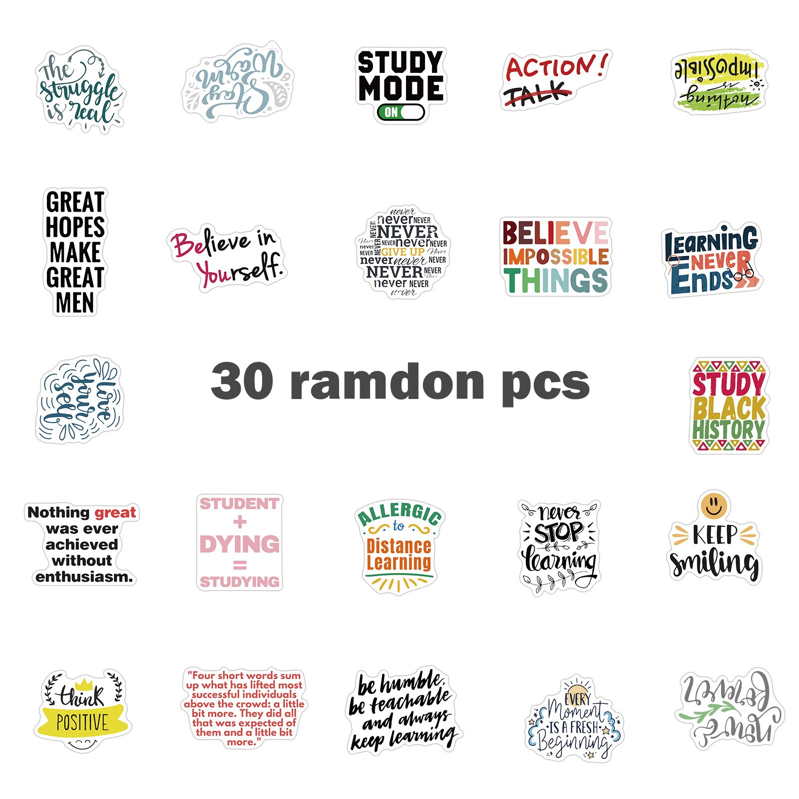 50pcs Motivational Phrases Stickers Inspirational ... – Grandado