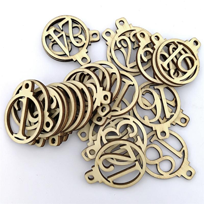 25pcs 1-25 Number Wooden Tags Numbers Christmas Ad... – Vicedeal