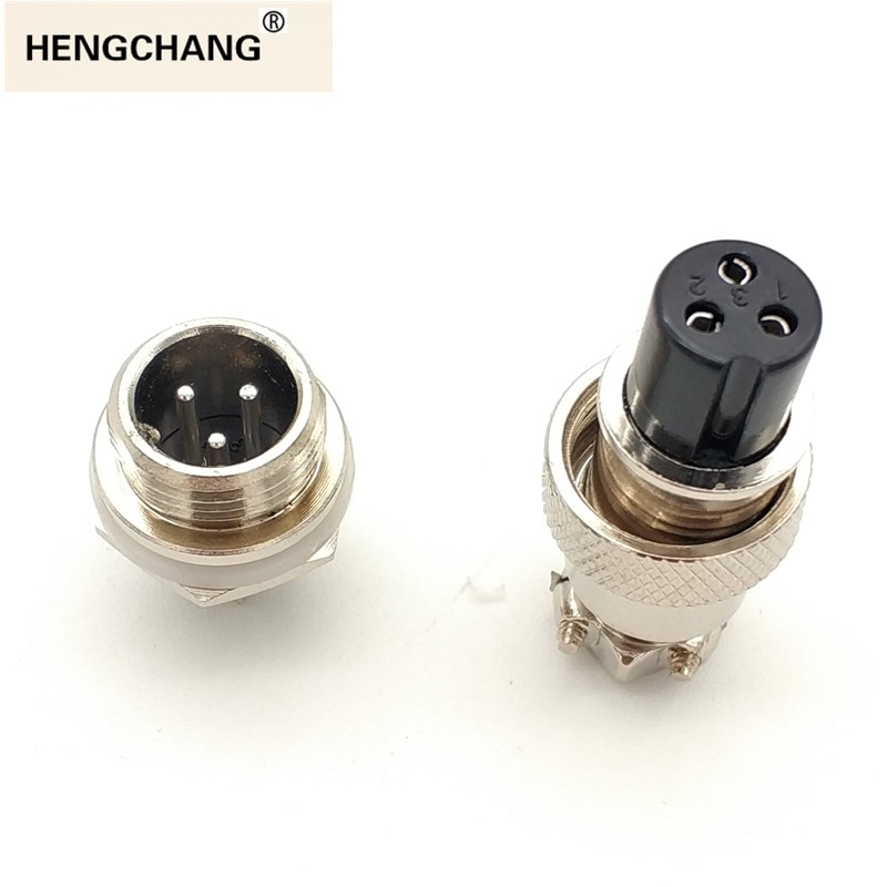 GX12 3p Male Female 12mm Wire Panel Connector Avia... – Grandado