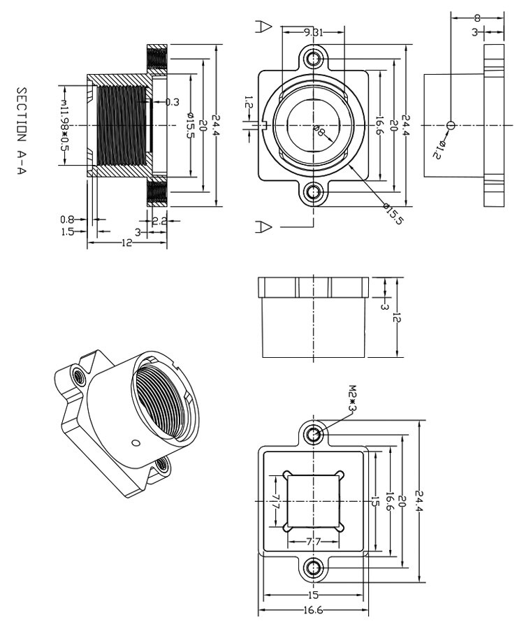 850nm narrow band filter M12 CCTV lens mount with ... – Grandado