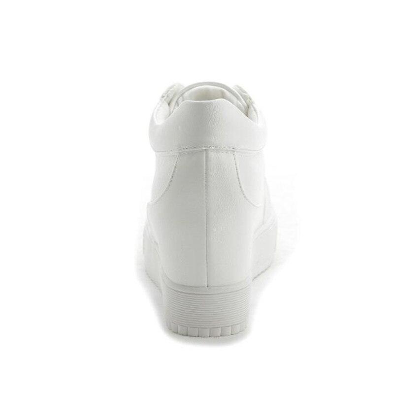 Spring White Hidden Wedge Heels Casual Shoes Woman... – Grandado