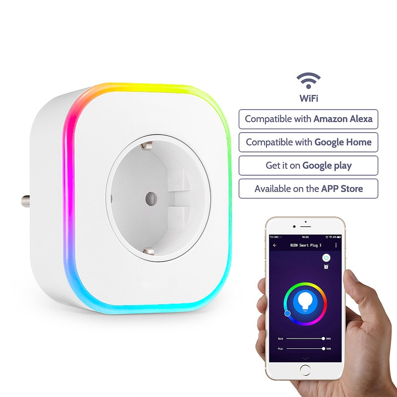 Prise intelligente AVATTO RGBW EU WiFi avec 1 Port... – Grandado