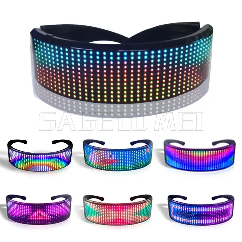 LED Luminous Glasses Bluetooth APP Full Color for ... – Grandado