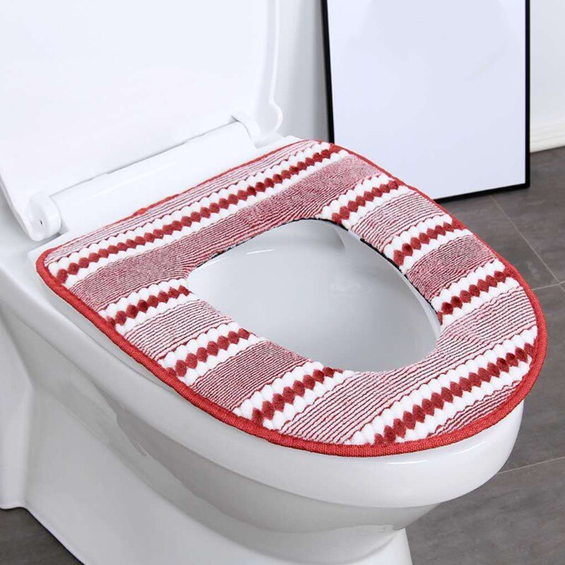 Neue Stil Weichen Streifen Muster Wc Sitz Pad Wass... – Vicedeal