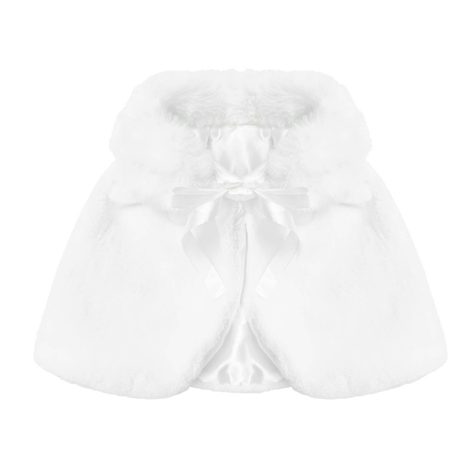 Kids Girls Child Faux Fur Flower Girls Shrug Winte... – Grandado