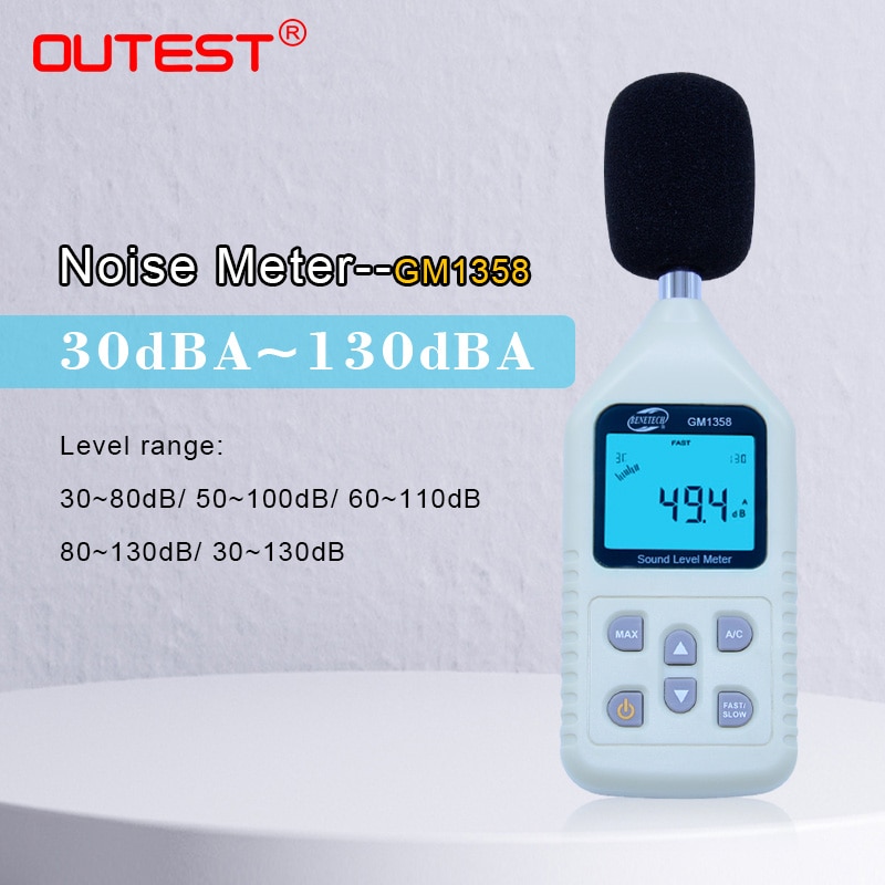 GM1358 30-130dB Digital Sound Level Meter Meter La... – Vicedeal