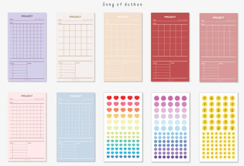 8 Sheets /Pack 30 100 Days Goal Tracker Challenge ... – Grandado