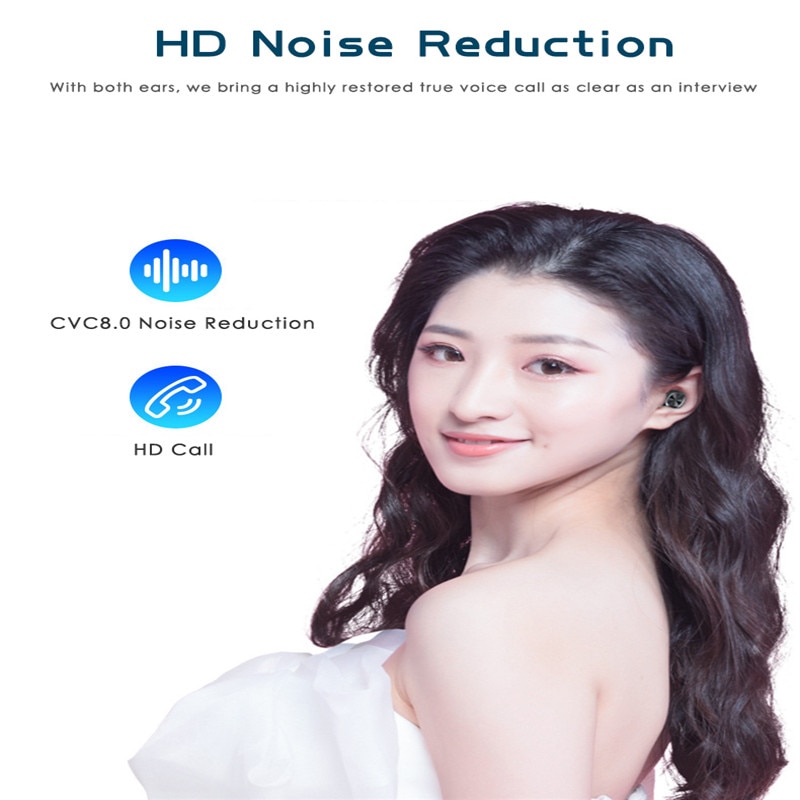 TWS Bluetooth 5.0 Earphones Wireless Headphones With Microphone Sports ...