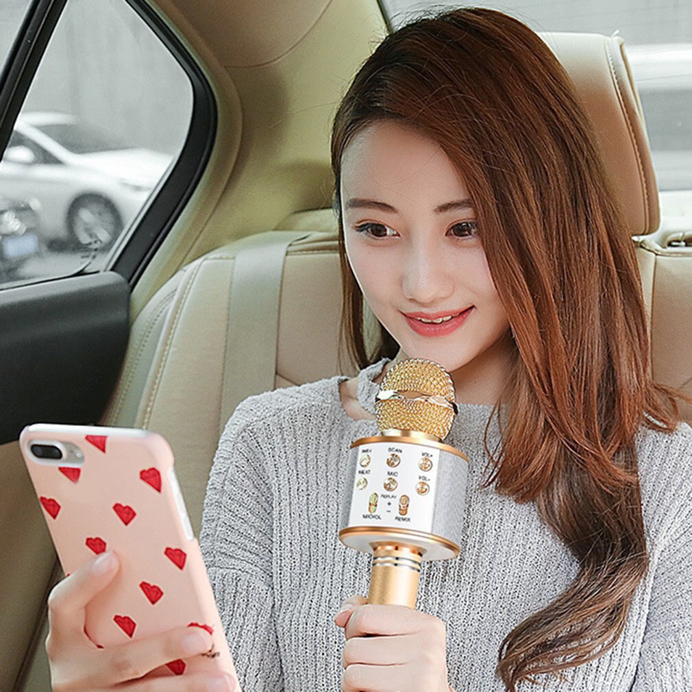 Bluetooth KTV Wireless Karaoke Handheld Microphone... – Grandado