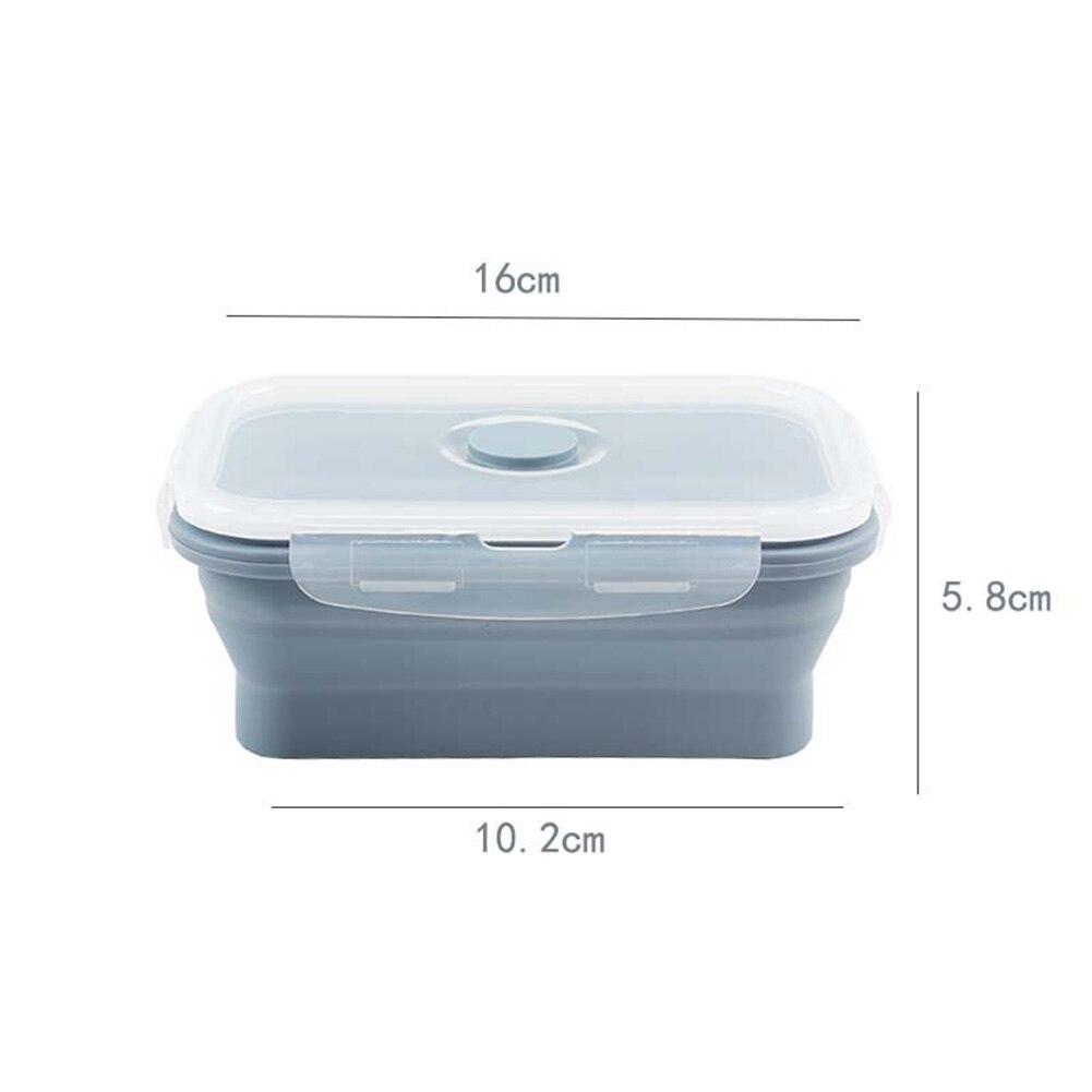 Silicone Rectangle Lunch Box Collapsible Bento Box... – Grandado