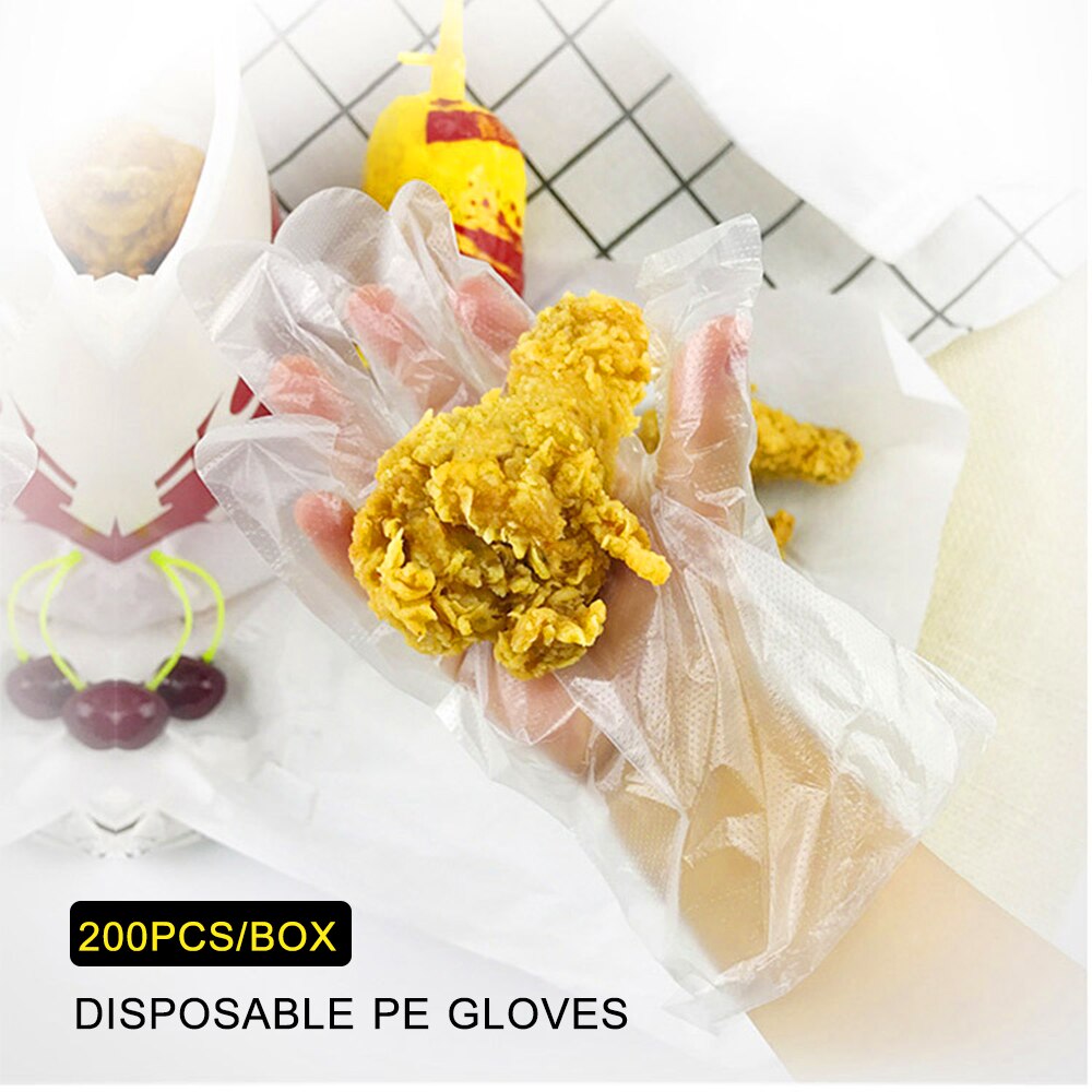 Disposable PE Gloves Single Use Transparent Gloves... – Grandado
