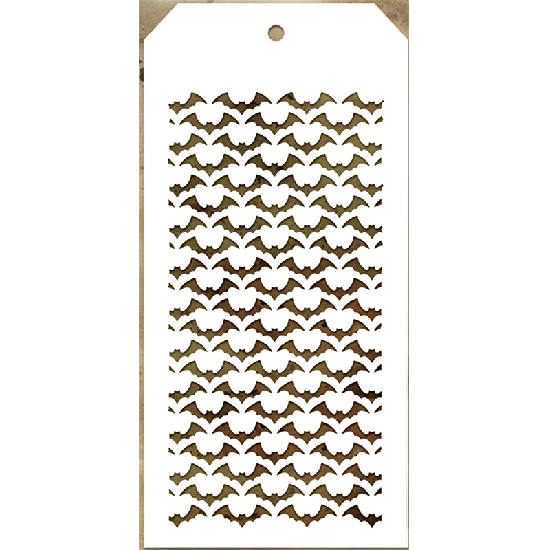 Halloween Bat Pattern Label Tag Plastic Stencil fo... – Grandado