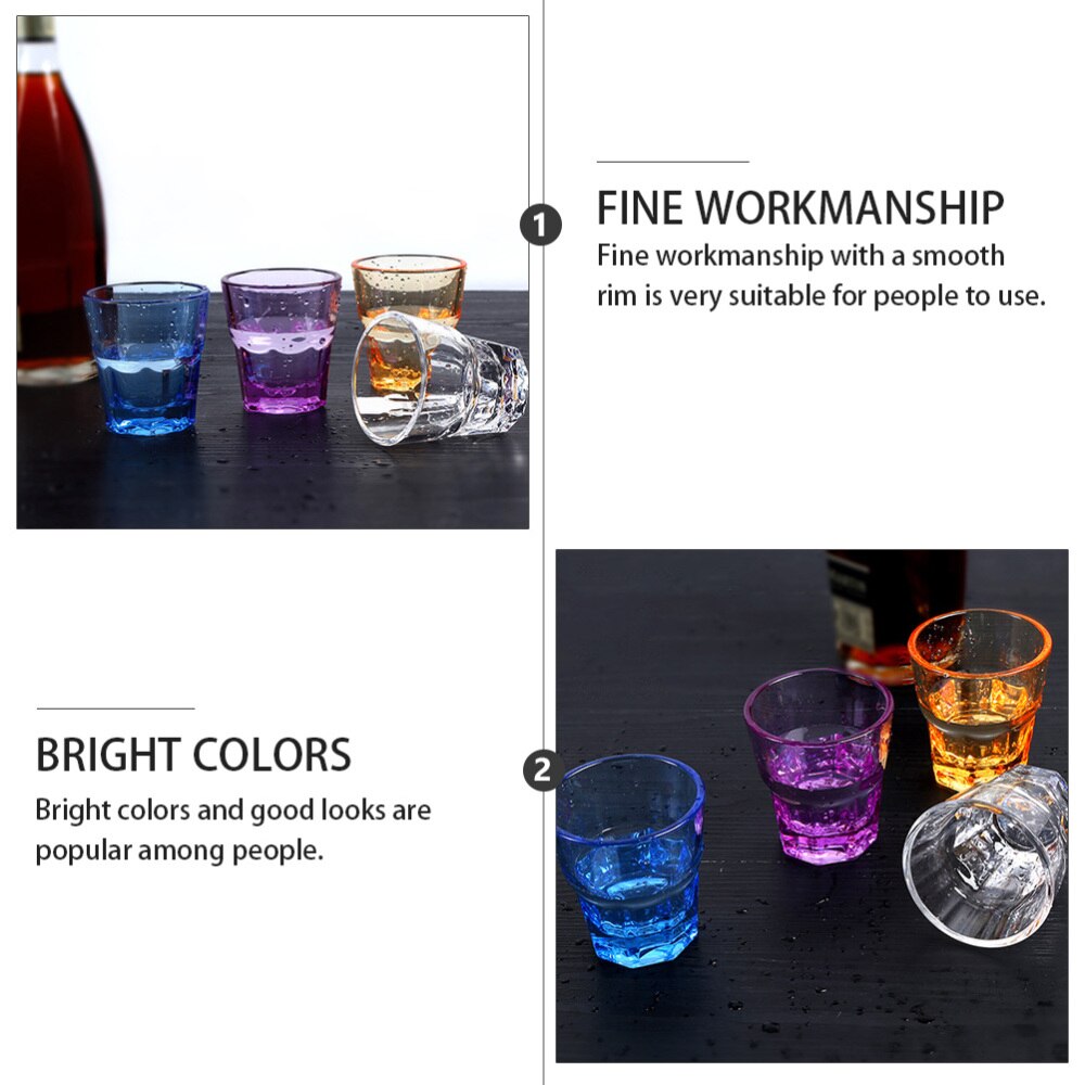 4Pcs Acryl Transparante Cups Onbreekbaar Drank Bek... – Grandado