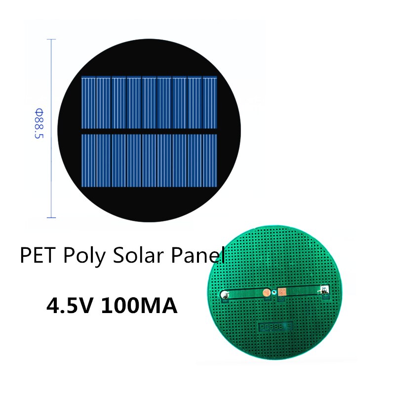 Mini Circular PET Poly Solar Panel 4.5V 100MA for ... – Grandado