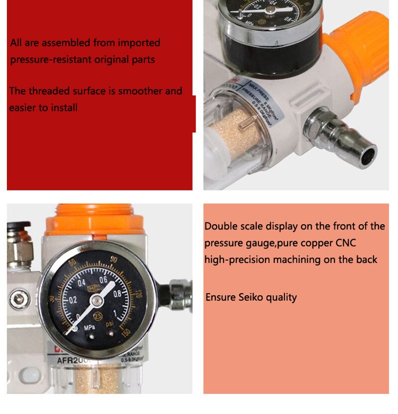 Air Compressor Air Filter Regulator Oil Water Sepa... – Vicedeal