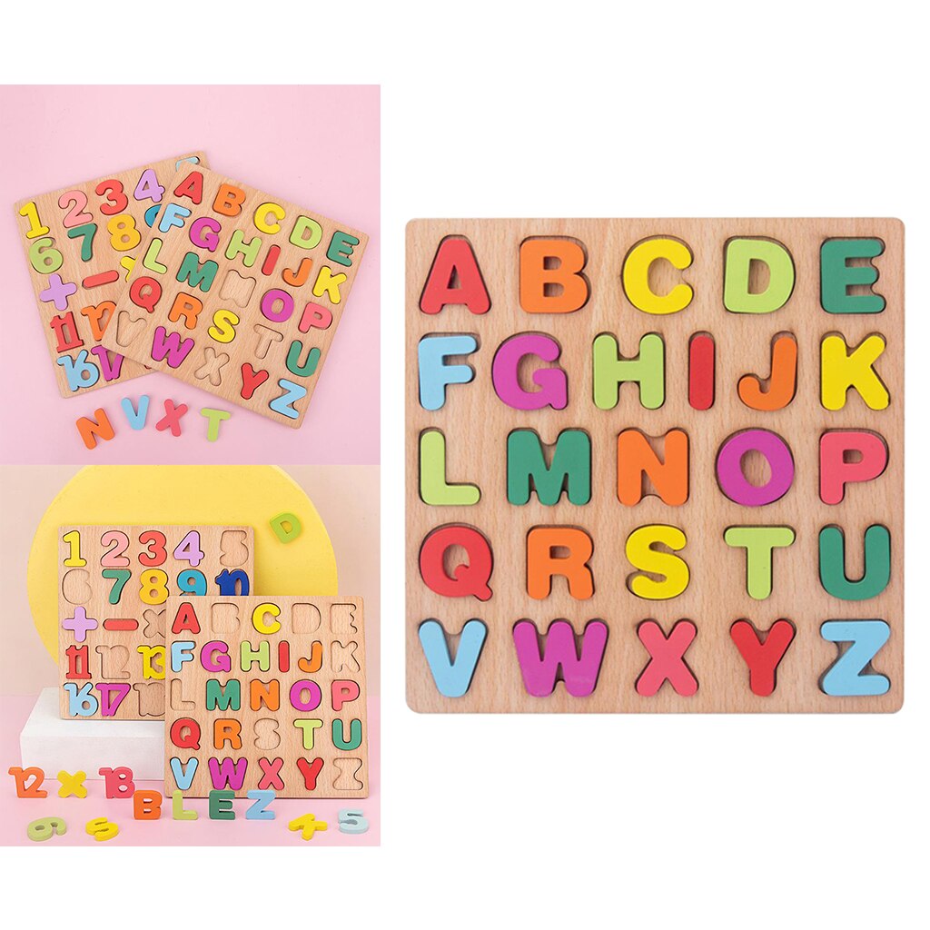 Wooden Alphabet Puzzle for Toddlers Uppercase Lett... – Grandado