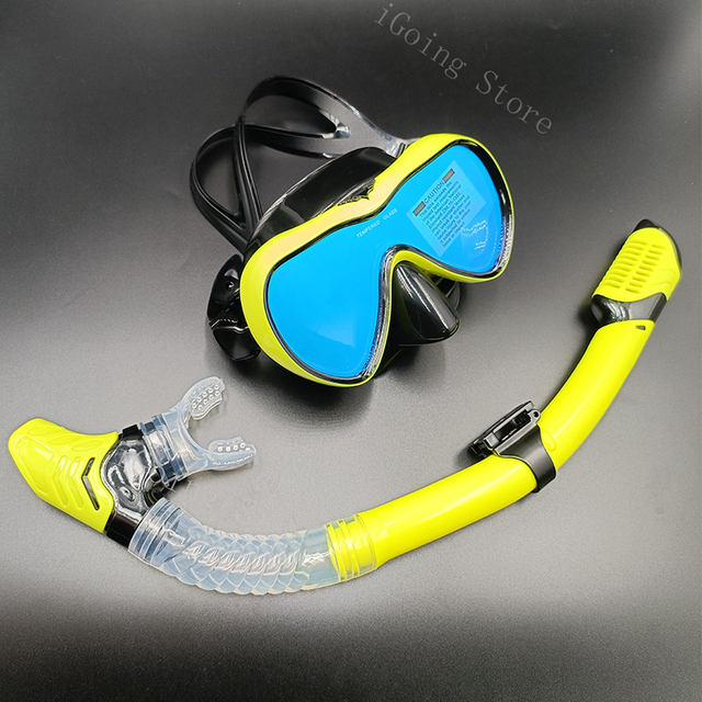 Scuba Diving Mask Snorkel Set Anti-fog Wide Vision... – Grandado