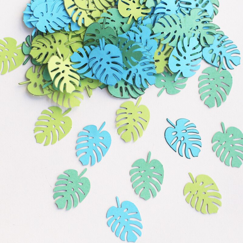 100 Mixed Green Leaf Confetti, Die Cut, Leaves, Pu... – Grandado