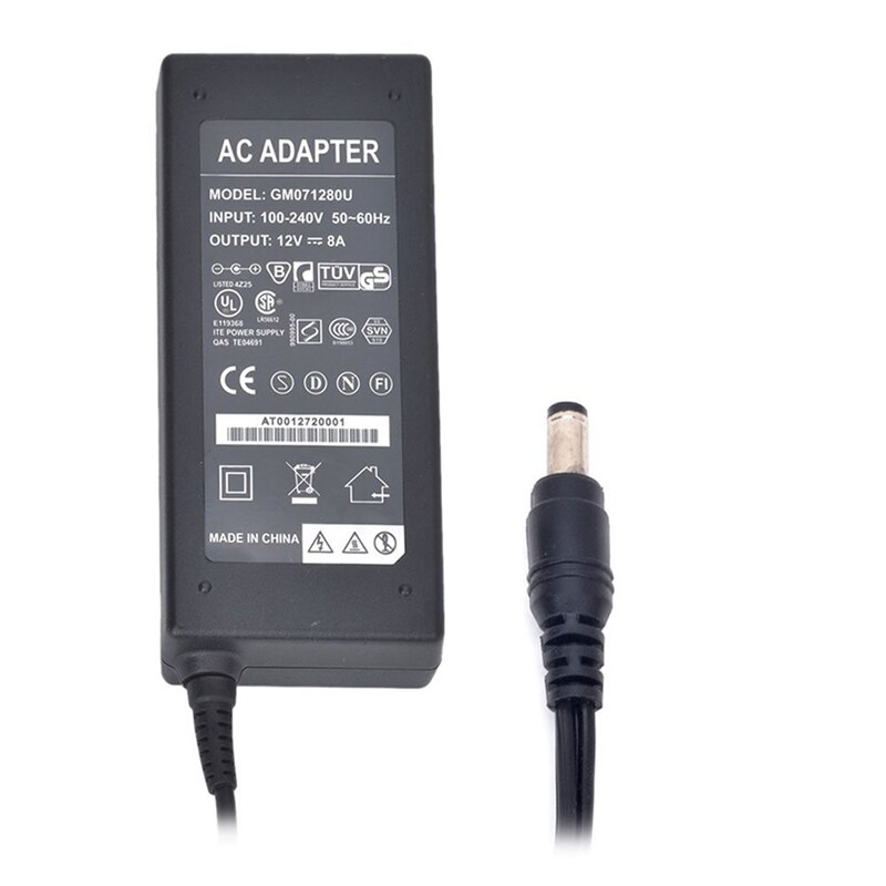 96W 12V 8A 3Round-Pin AC Netzteil 5,5x2,1mm DC Pow... – Vicedeal