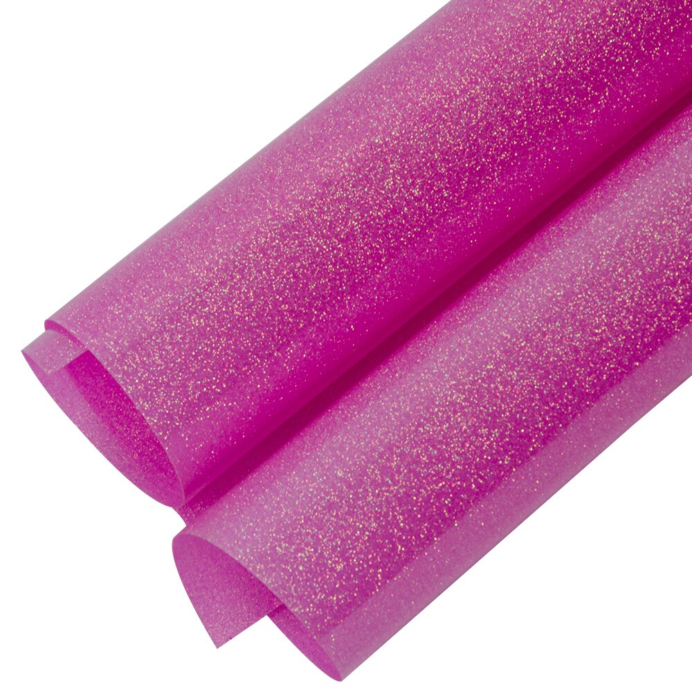 HOHOFILM Holo Pink Glitter Heat Transfer Vinyl HTV... – Grandado