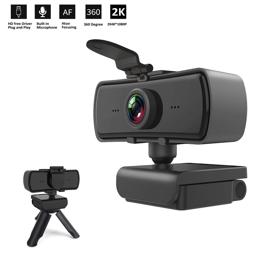 Webcam HD 2K 2040*1080P Computer Pc Webcamera Met ... – Vicedeal