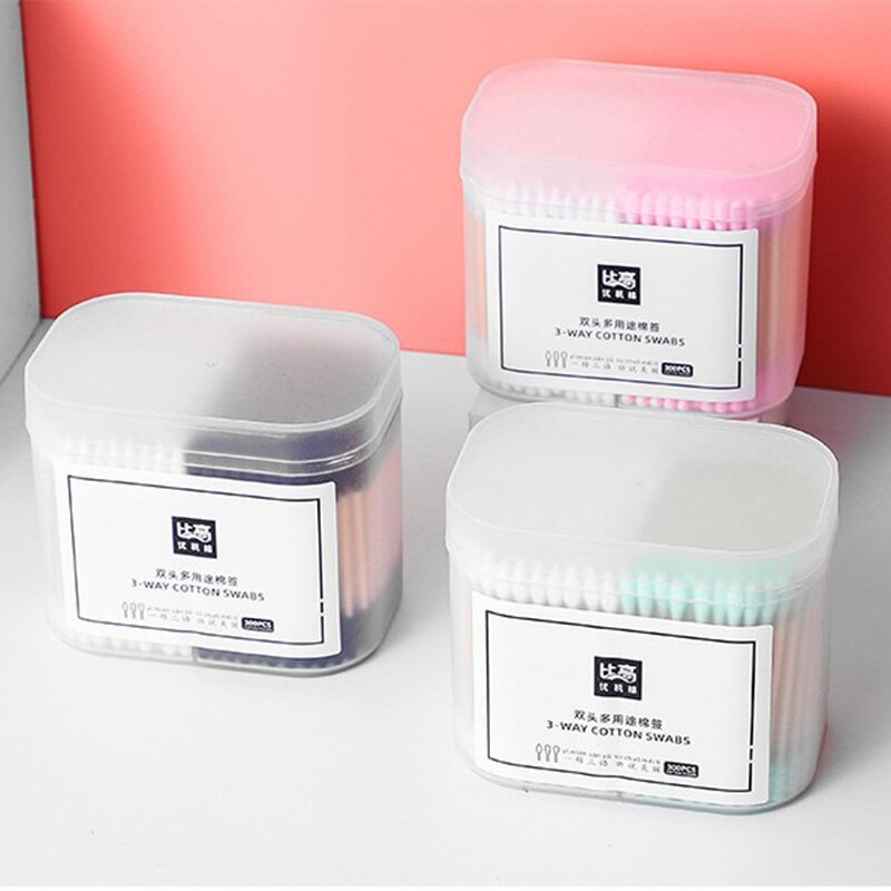 300Pcs/box Cotton Swab Wood Sticks Soft Cotton Bud... – Grandado