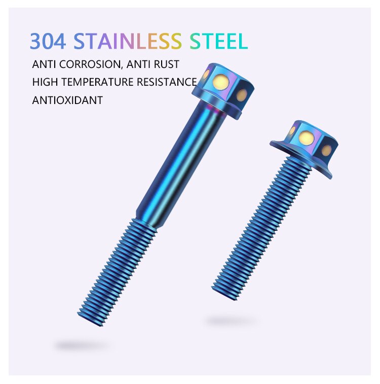 M8 Rvs 304 Schroef Electroplated Blue Schroef Buit... – Grandado