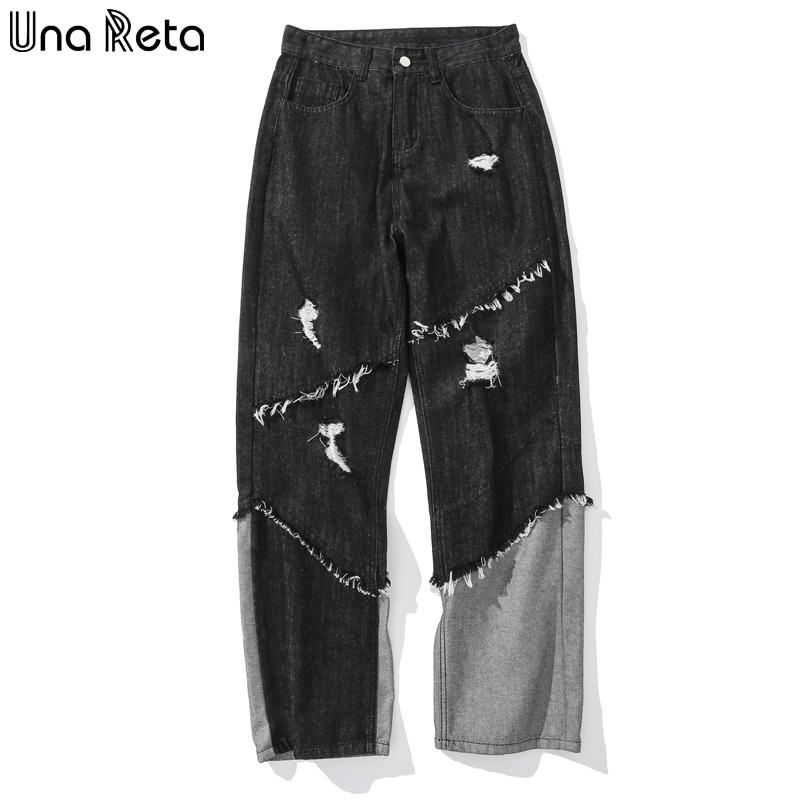 Una Reta – Jean Patchwork pour homme, pantalon en ... – Grandado
